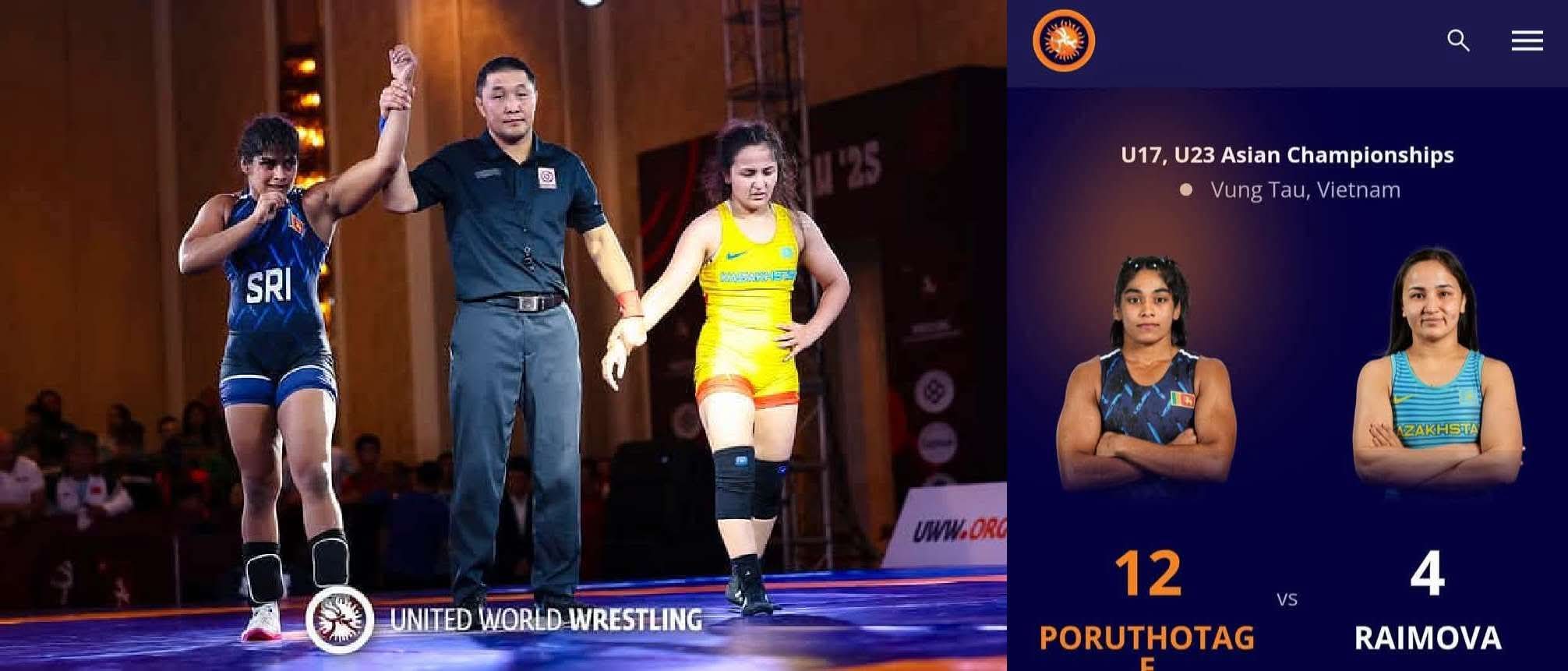 Nethmi Ahinsa Wins Bronze at Asian U23 Wrestling Championship – Sporty.lk